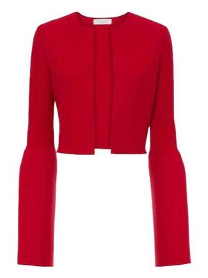 Gabriela Hearst Katlin Cropped Wool Jacket - Red