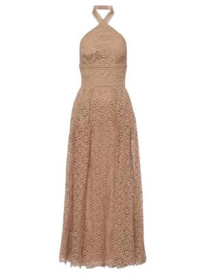 ELIE SAAB Elie Saab Midi Dress With Halter Neck And Tassel Trim