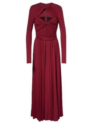Giambattista Valli Long Sleeve Cutout Dress - Red