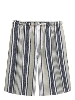 Dior Oblique Sun Stripes Motif Shorts - Gray