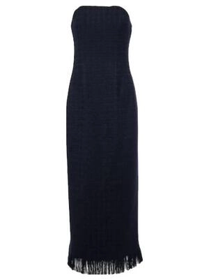 Oscar De La Renta Tweed Wool And Mohair-blend Bustier Dress - Black