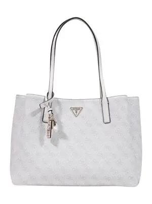 Guess Guess Monogrammed Tote Bag White