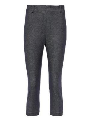 Magda Butrym High-rise Cropped Wool And Cotton Pants - Black