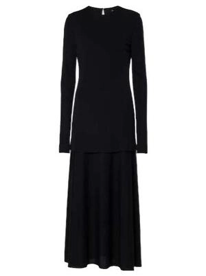 JIL SANDER Layered Maxi Dress - Black