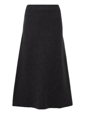 JIL SANDER Wool Midi Skirt - Black