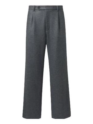 JIL SANDER Wool Wide-leg Pleated Trousers - Black