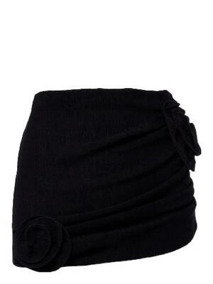 Magda Butrym Floral Embellished Mini Skirt - Black