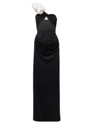 Magda Butrym One-shoulder Gown With Ruffled Cutout Detail - Black