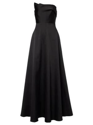 Roland Mouret Strapless Taffeta Gown - Black