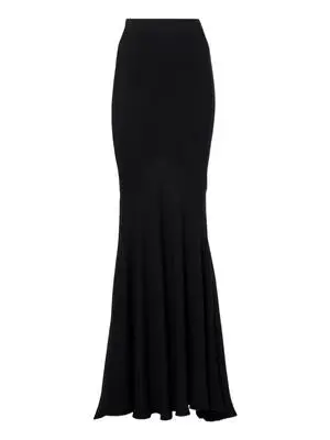 PATOU Pleated Detail Maxi Skirt - Black
