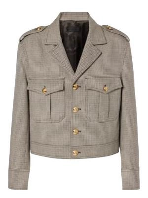 NILI LOTAN Plaid Jacket - Nude