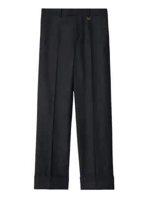 Burberry Turn-up Cuff Trousers - Light Grey