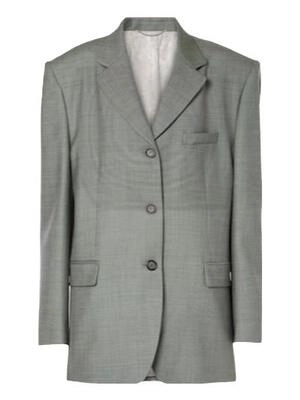 Magda Butrym Oversized Wool Blazer - Gray