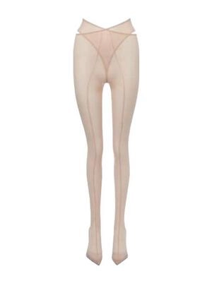 Attico Cheopissima Mesh Over-the-knee Boots - Nude