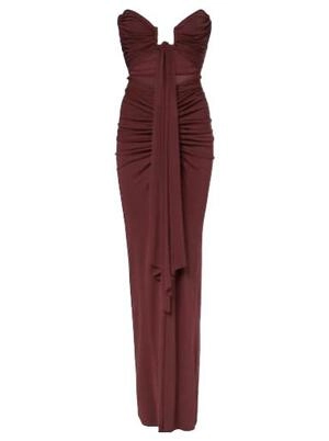 CHRISTOPHER ESBER Christopher Esber Strapless Ruffled Maxi Dress