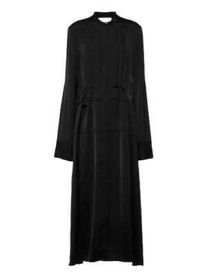 JIL SANDER Pleated Shirt Dress - Black