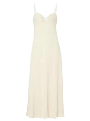 Johanna Ortiz Cutout Maxi Dress With Thin Straps And Open Back - White