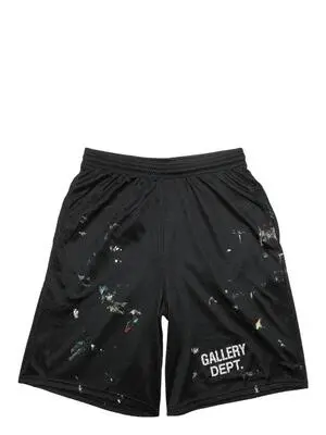 GALLERY DEPT. Logo Printed Imitation Effect Shorts - Black