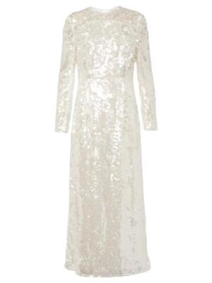 EMILIA WICKSTEAD Sequined Gown - White
