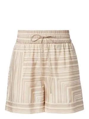 JOSEPH Laven Plaid Shorts - Nude