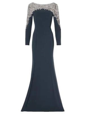 Jenny Packham Embroidered Gown - Black