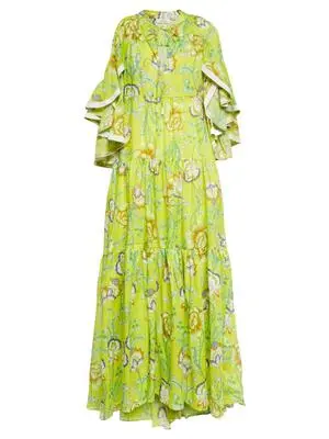 Dorothee Schumacher Maxi Dress With Floral Print And Pleated Details - Multi