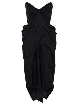 Maticevski Fincher Draped Bustier Midi Dress - Black