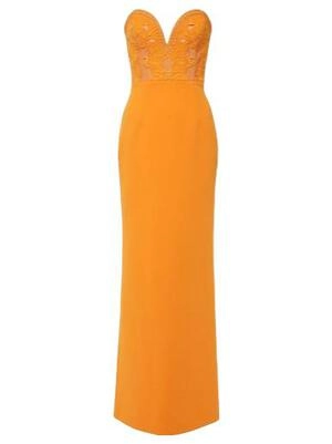 Rebecca Vallance Strapless Corset Gown - Orange