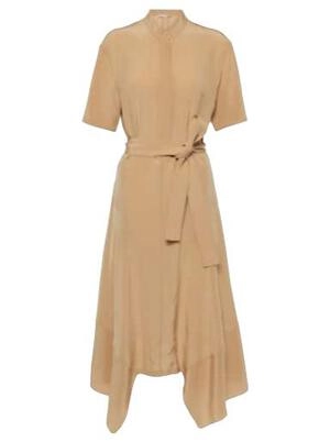 Stella McCartney Silk Crepe De Chine Shirt Dress - Nude