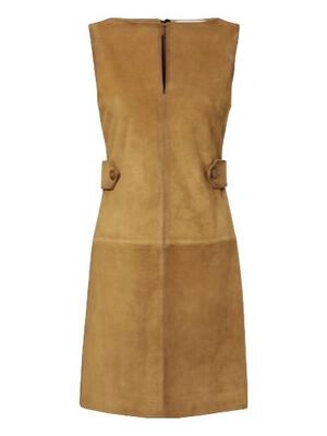 Dorothee Schumacher Suede Minidress With Neck Slit - Brown
