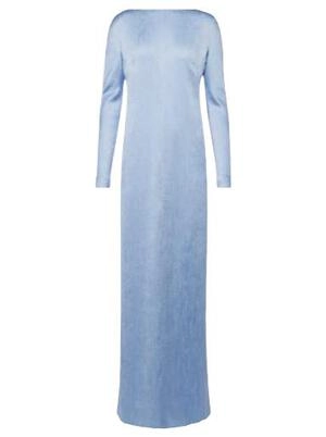 EMILIA WICKSTEAD Uriela Plissé Satin Gown - Blue