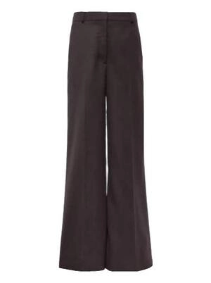 Stella McCartney High-rise Wool Wide-leg Pants - Black