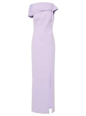 SAFIYAA LONDON Derra Draped Crepe Maxi Dress - Purple