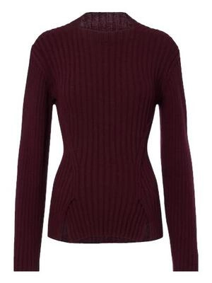 Victoria Beckham Ribbed-knit Wool And Cashmere Sweater - Brown