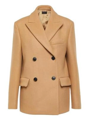 NILI LOTAN Double-breasted Coat - Nude
