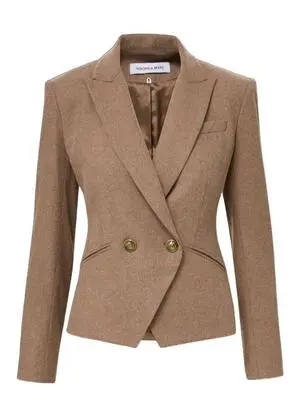 Veronica Beard Rickie Cropped Dickey Jacket - Brown