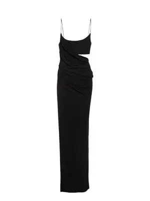 Alex Perry Asymmetrical Draped Maxi Skirt - Black