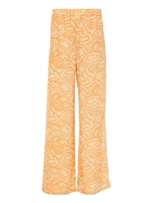 Stella McCartney Mid-rise Silk Printed Pants - Nude