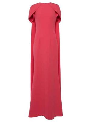 SAFIYAA LONDON Ginkgo Cape Gown - Red