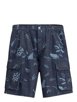 Dior Riviera Floral Print Cargo Shorts - Blue