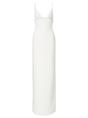 David Koma Lace-trimmed Gown - White
