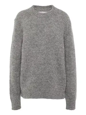 JIL SANDER Alpaca And Wool-blend Crew Neck Sweater - Gray