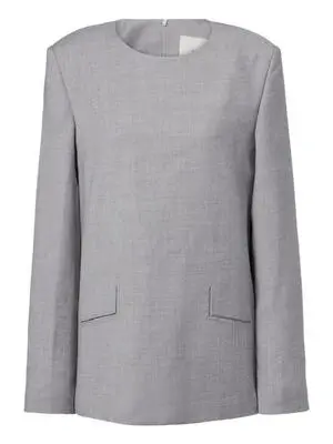 ENTIRE STUDIOS Wool-blend Blouse - Gray