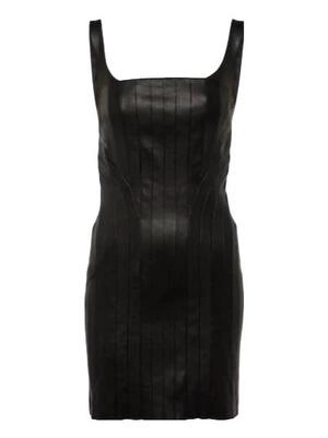 Stouls Nino Leather Mini Dress - Black