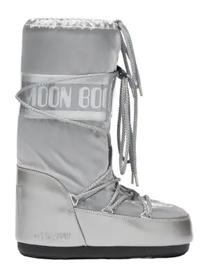Moon Boot Moon Boot Icon Gloss Flat Boots Gray