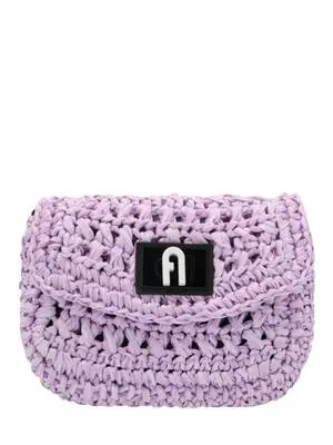 Furla 1927 Raffia Shoulder Bag - Purple