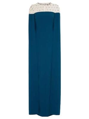 SAFIYAA LONDON Ambere Embroidered Gown - Blue