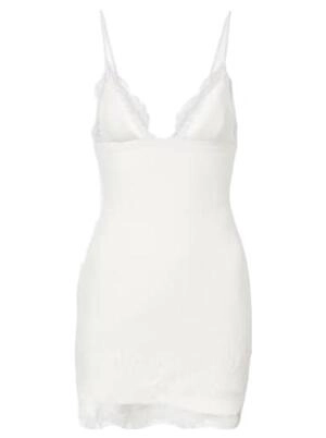 David Koma Lace-trimmed Mini Dress - White
