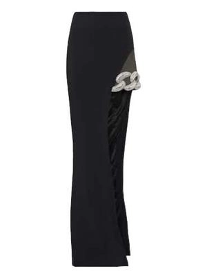 David Koma Asymmetric Embellished Maxi Skirt - Black