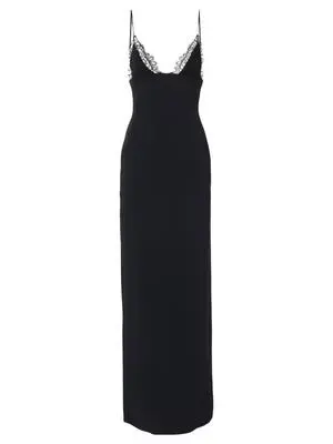 David Koma Lace-trimmed Gown - Black